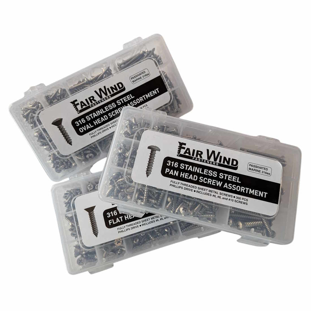 316 Stainless Screw Assortment – Fair Wind Fasteners