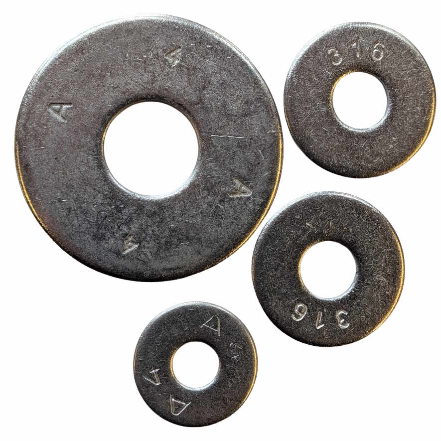 316/A4 Stainless Metric Fender Washers – Fair Wind Fasteners
